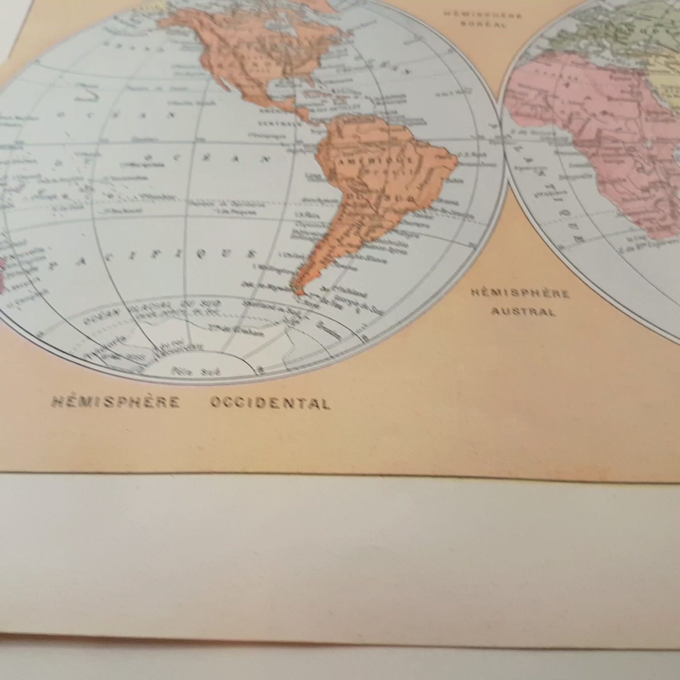 1922 Antique World Map